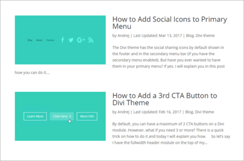 How to Use a List Layout in the Divi Blog Module - Divi Booster