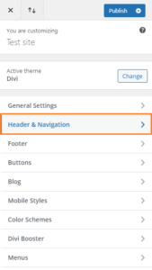 "Header & Navigation" Options Missing - Divi Booster